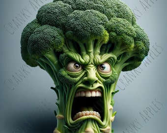 Funny Silly Screaming Corn Digital Art Hilarious Ugly Veggies Printable ...