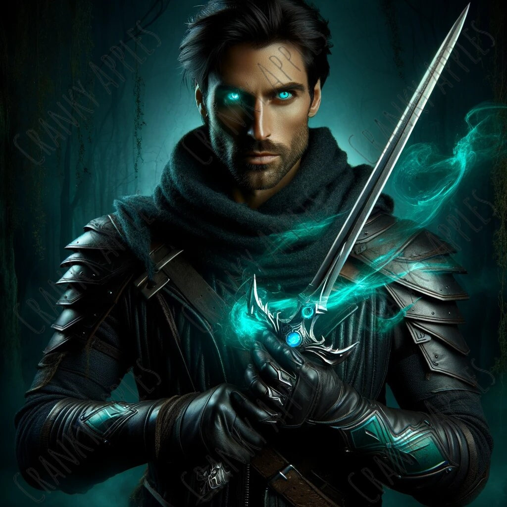 Mystic Assassin Hunter Forest Tracker Digital Art Instant Download ...