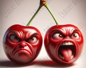 Funny Grumpy Angry Lime Digital Art Hilarious Ugly Fruit Instant ...