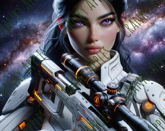 Shadow Operative Cosmic Tech Suit Sci Fi Art Instant Download Fantasy ...