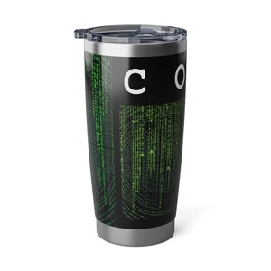 Tumbler With Matrix and Code Design - Etsy