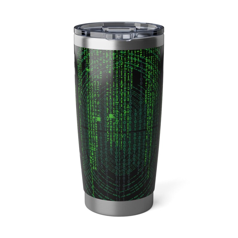 Tumbler With Matrix and Code Design - Etsy