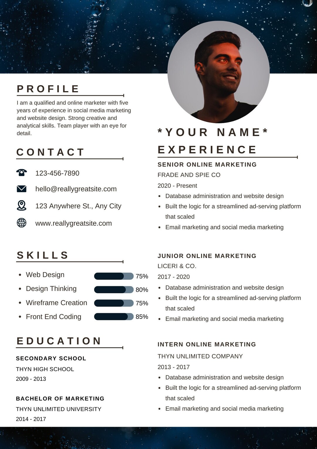 Customisable 3D Resume Template - Etsy