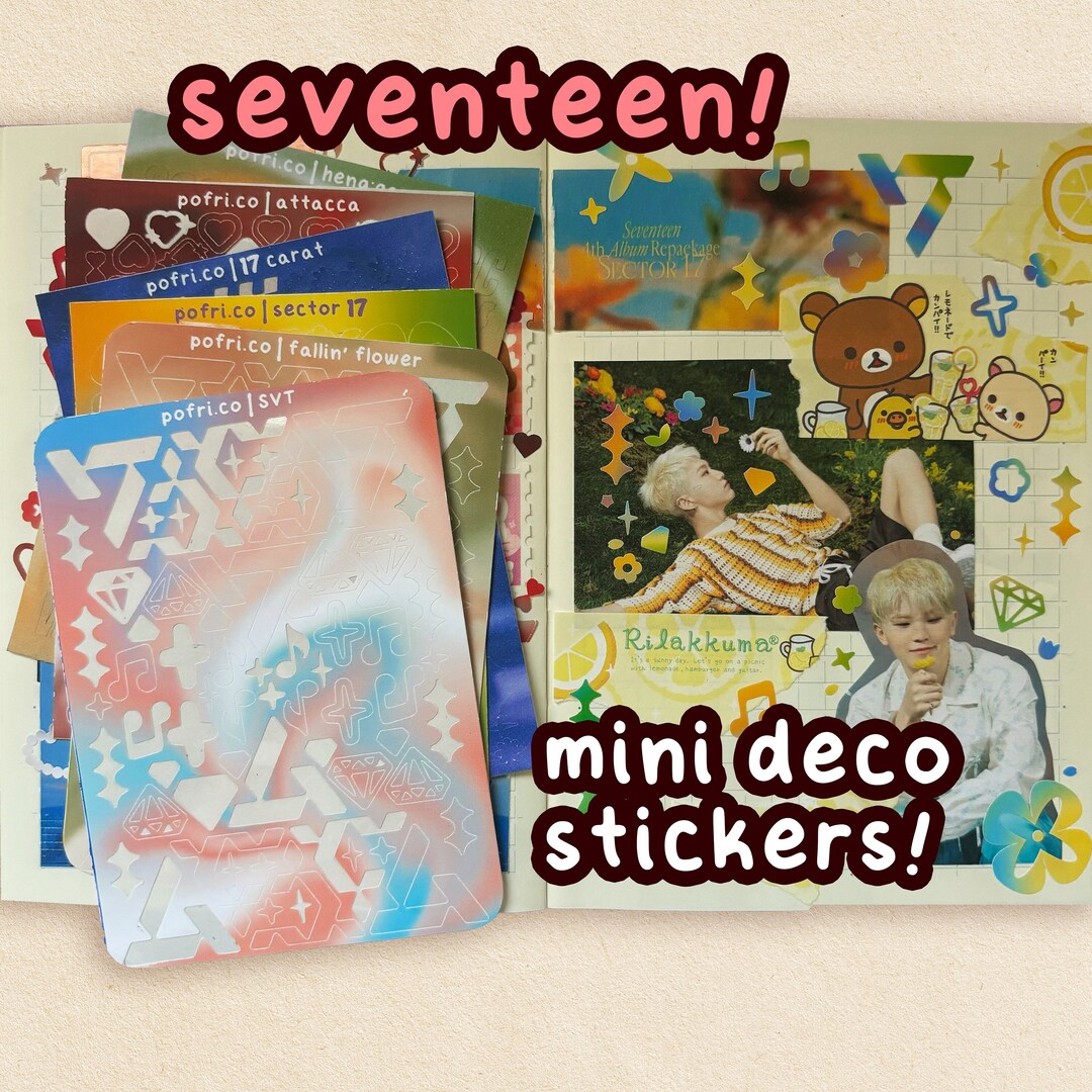 MINI DECO STICKERS Seventeen Colors - Deco Sticker Sheets for ...