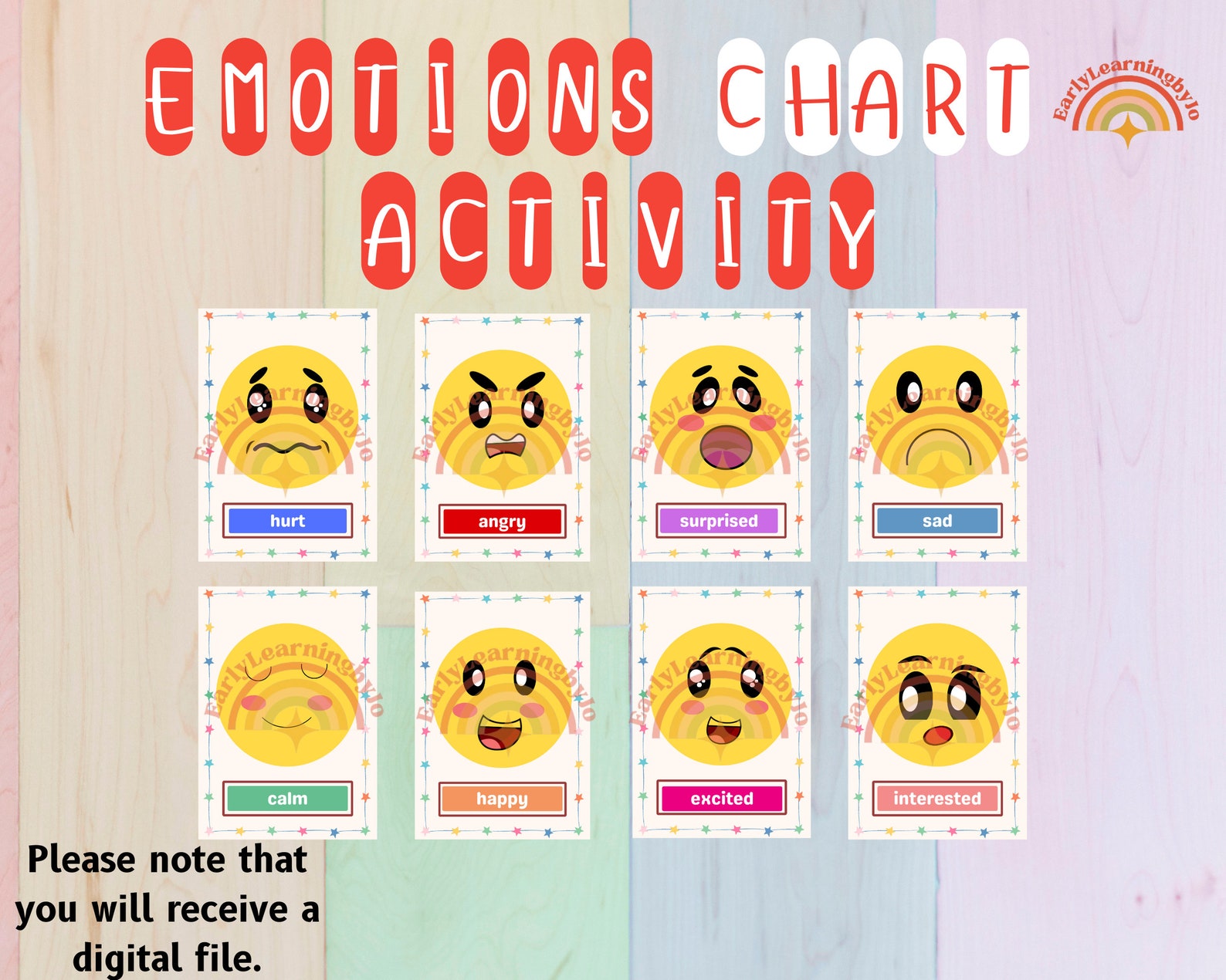 Emotions Activity Emotions Chart for Kids Toddler Homeschool Printable ...