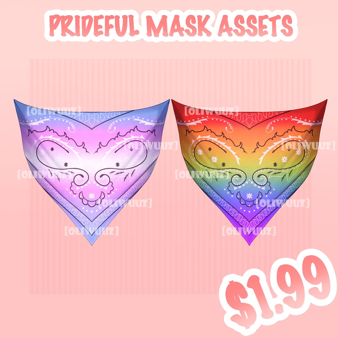 HQ Cowboy Mask Vtuber Asset, Vtuber Cool Accessory, Un-rigged Vtuber ...