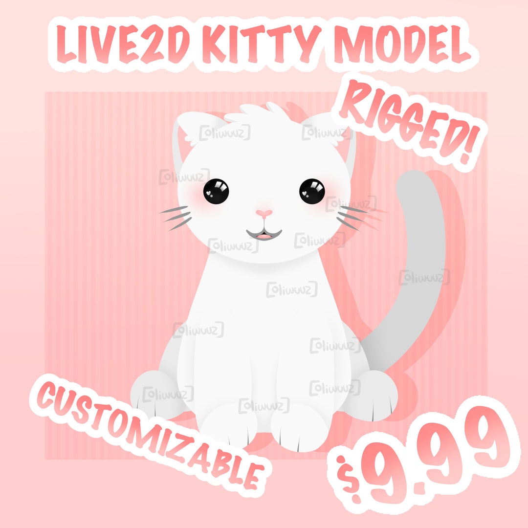 HQ Cat Rigged Vtuber Model, Vtuber Funny Accessory, Rigged Vtuber ...