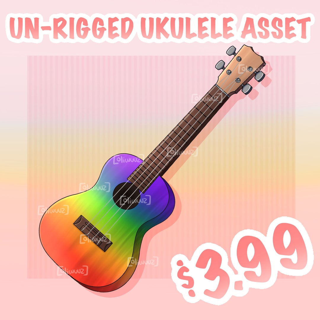 HQ Ukulele Vtuber Asset, Vtuber Musical Asset, Un-rigged Vtuber ...