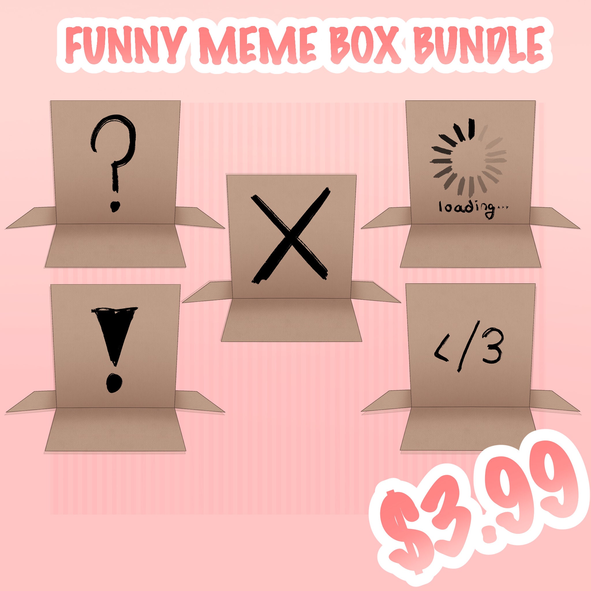HQ Funny Box Vtuber Head Asset Bundle, Vtuber Cool Accessory, Un-rigged ...