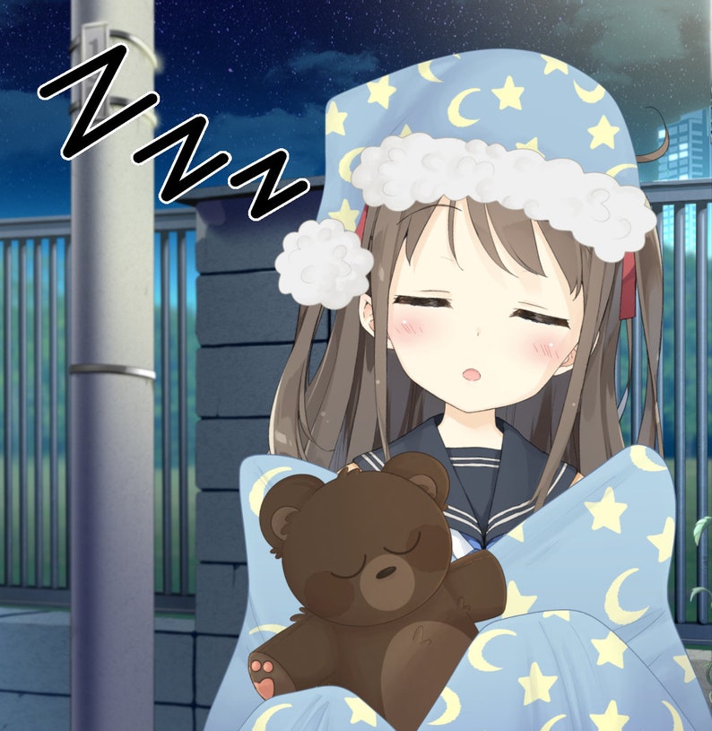 HQ Rigged Sleepy Vtuber Asset Set, Vtuber Bedtime Accessory, Rigged ...