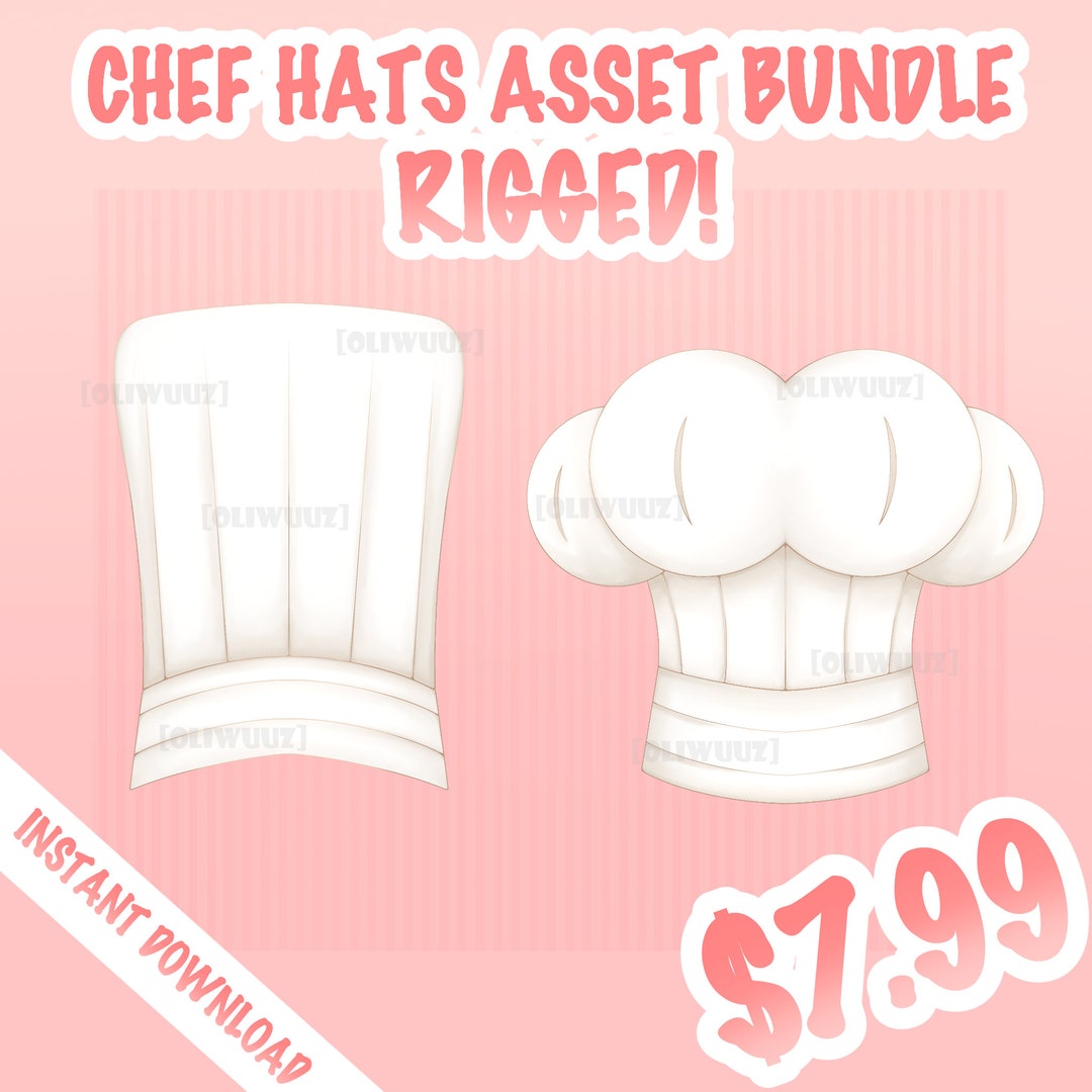 HQ Chef Hat Vtuber Asset, Vtuber Funny Accessory, Rigged Vtuber ...