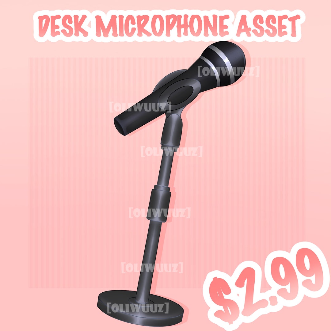 HQ Desk Microphone Vtuber Asset, Vtuber Steaming Asset, Un-rigged ...