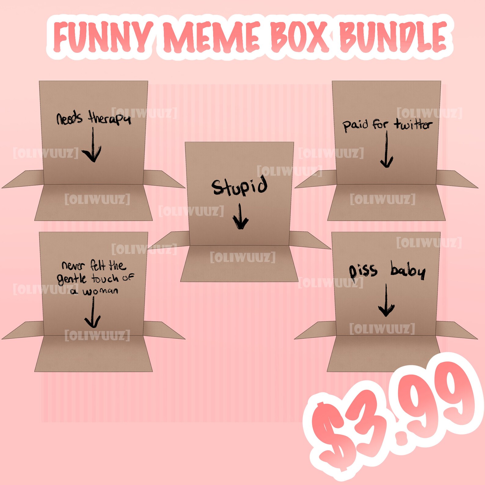 HQ Funny Box Vtuber Head Asset Bundle, Vtuber Cool Accessory, Un-rigged ...