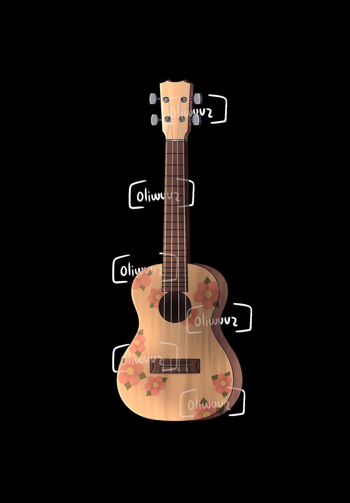 HQ Ukulele Vtuber Asset, Vtuber Musical Asset, Un-rigged Vtuber ...