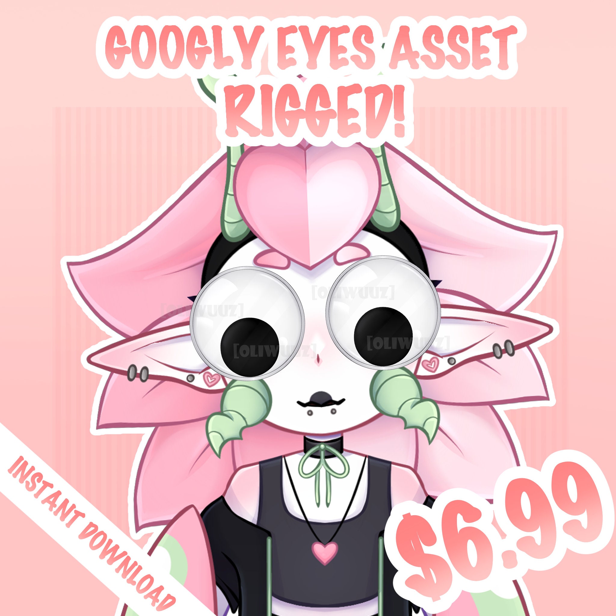 HQ Googly Eyes Vtuber Asset, Vtuber Funny Accessory, Rigged Vtuber ...