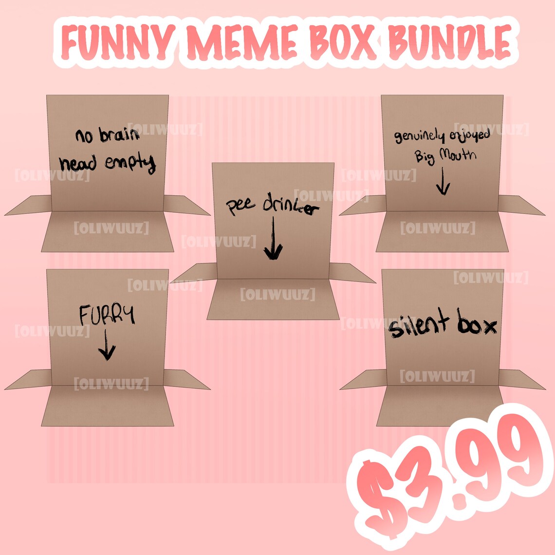 HQ Funny Box Vtuber Head Asset Bundle, Vtuber Cool Accessory, Un-rigged ...