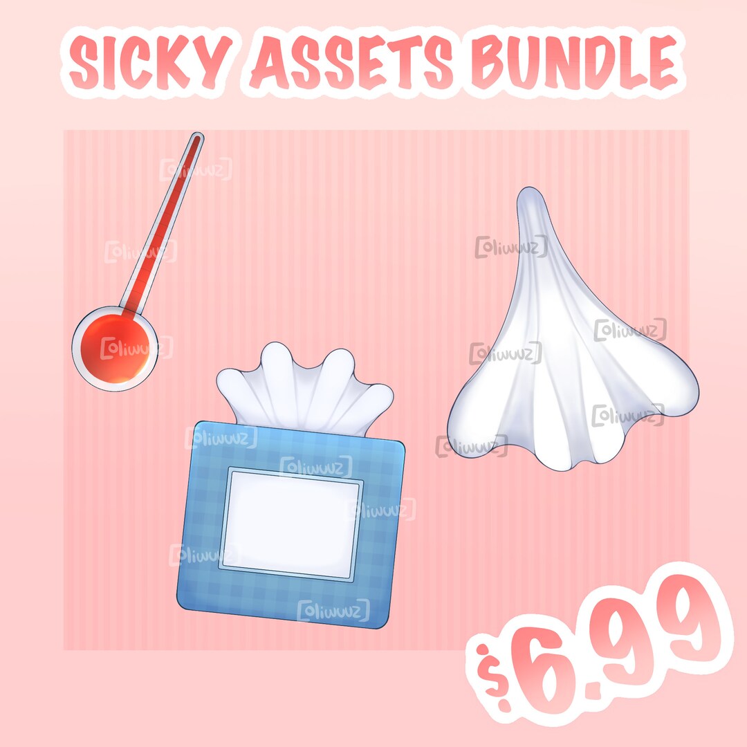 HQ Sick Vtuber Asset Bundle, Vtuber Cool Accessory, Rigged Vtuber Accessory Ready to Use, Vtuber ...