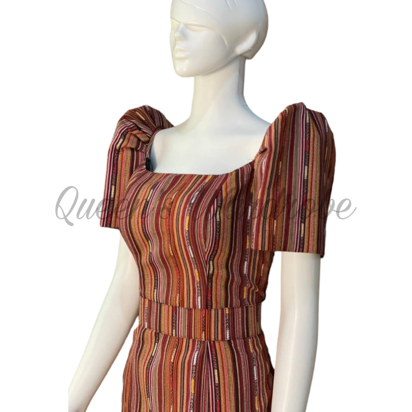 Inabel Filipiniana Serpentina Gown With Ethnic Design - Etsy