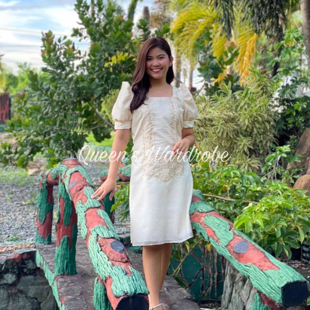 Jusi Puff Sleeves Filipiniana Dress - Etsy