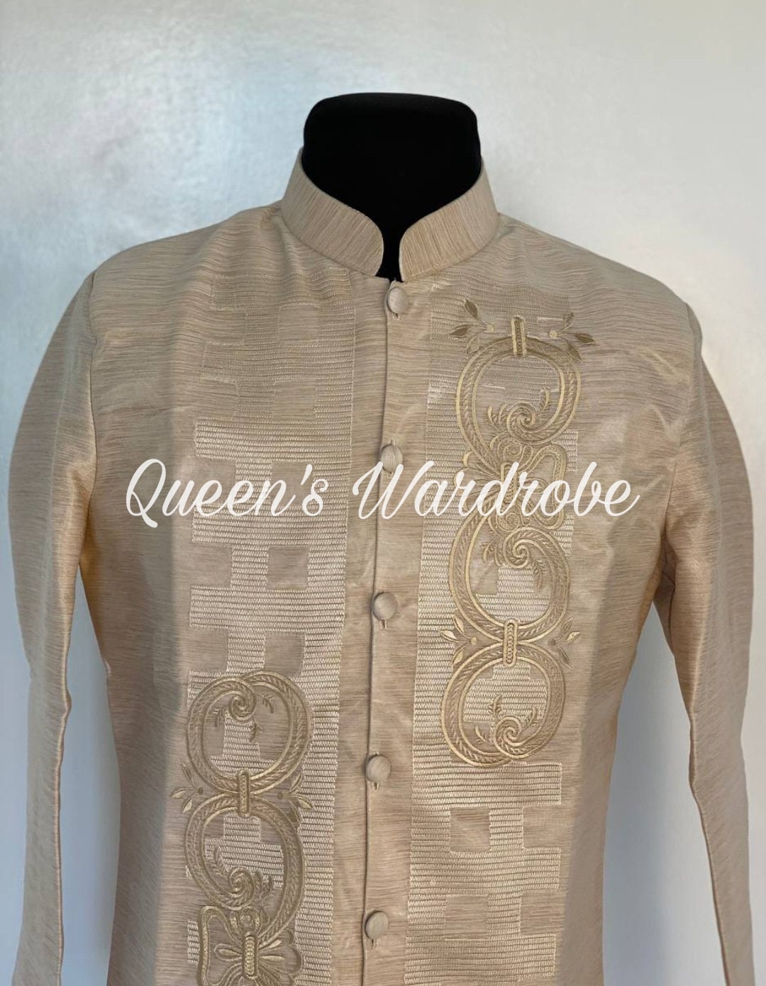 Coat Barong Tagalog Chinese Collar Edward Teng Design / Modern Filipino ...