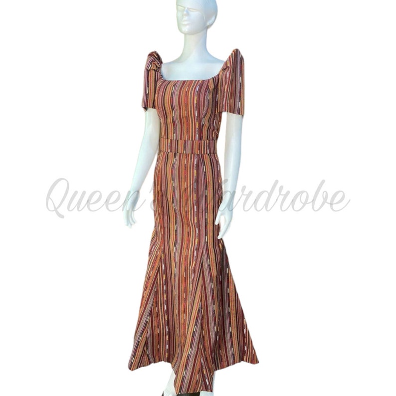 Inabel Filipiniana Serpentina Gown With Ethnic Design - Etsy UK
