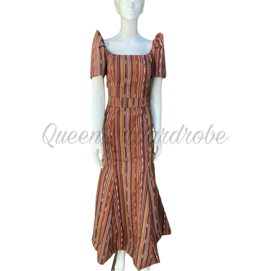 Inabel Filipiniana Serpentina Gown With Ethnic Design - Etsy