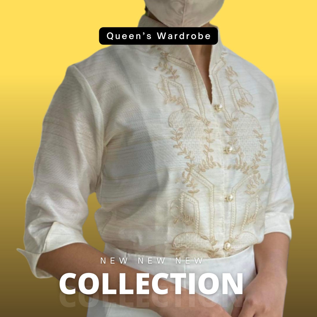 Ladies Barong Tagalog Three Fourth Sleeves Top With Assorted Design - Etsy