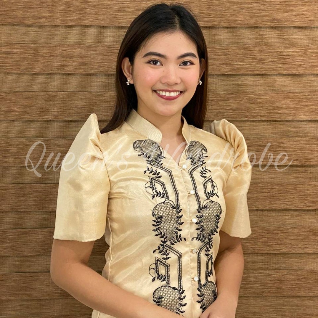 Filipiniana Barong Dress Computer Broidered Marian Design - Etsy
