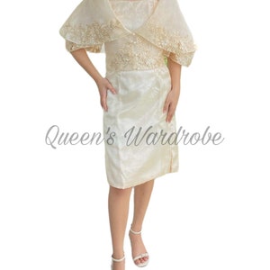 Traditional Filipiniana Maria Clara Alampay With Spaghetti Strap Inner ...
