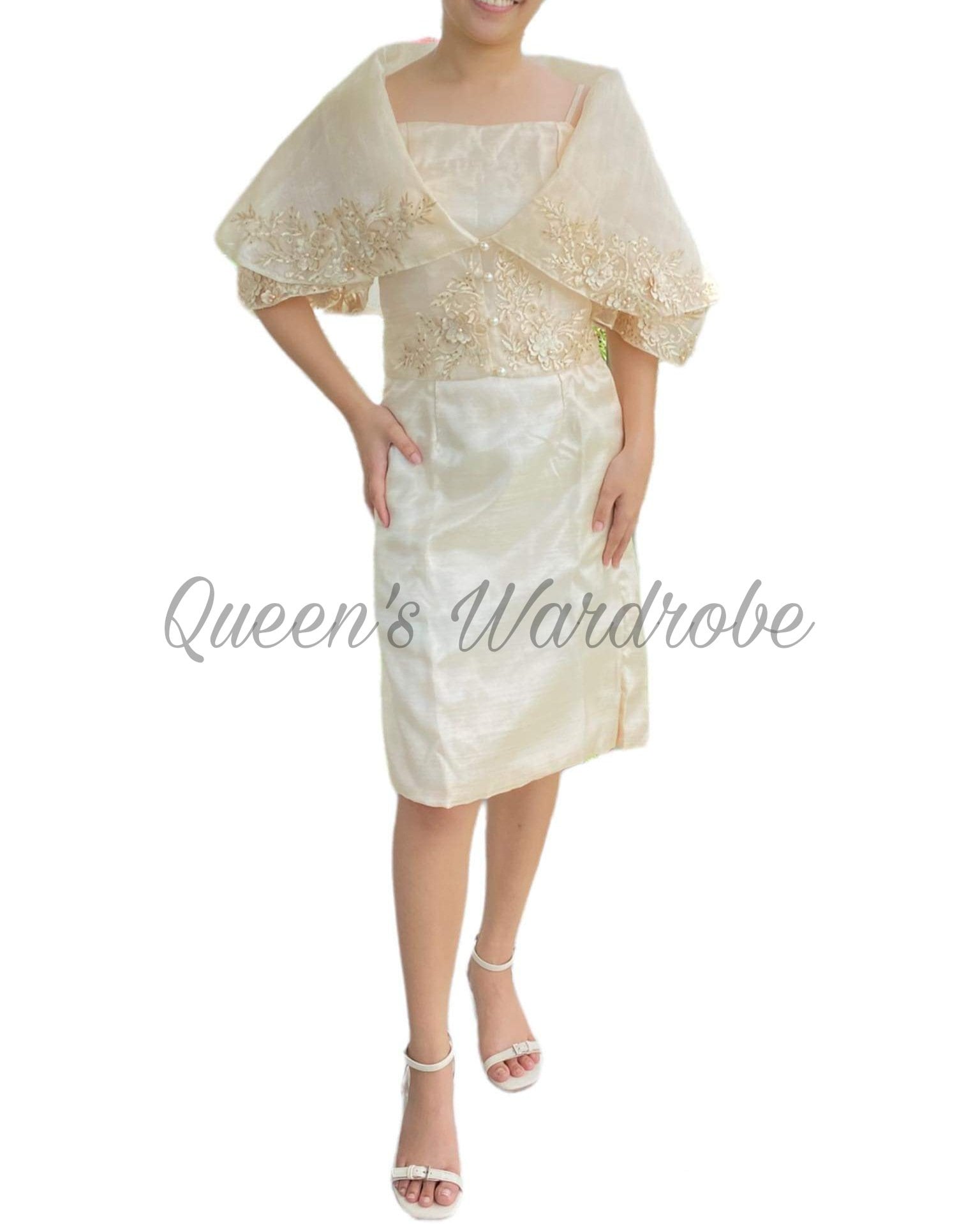 Traditional Filipiniana Maria Clara Alampay With Spaghetti Strap Inner ...