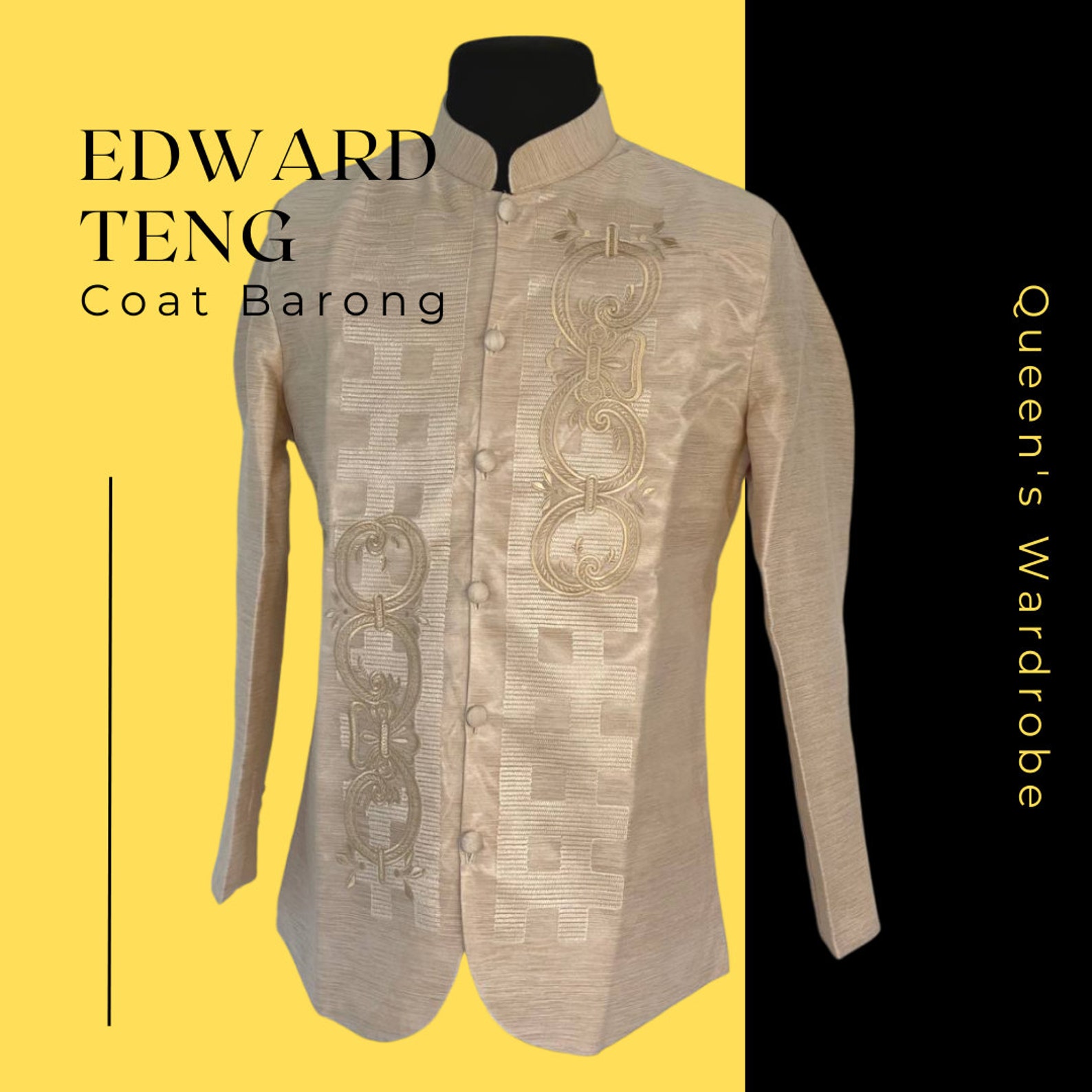 Coat Barong Tagalog Chinese Collar Edward Teng Design Modern Filipino