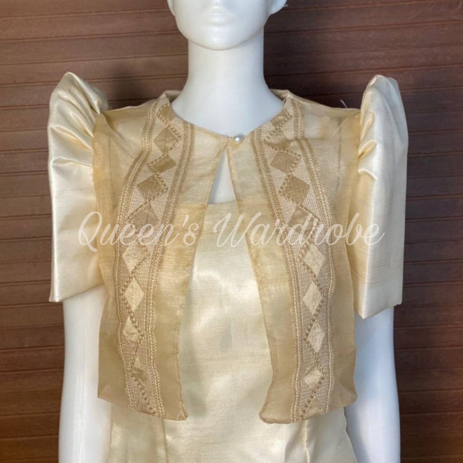 Filipiniana Bolero Top With Ethnic Design - Baliwag - Etsy
