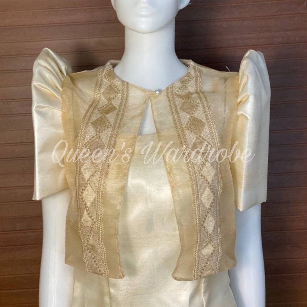 Filipiniana Bolero Top With Ethnic Design - Baliwag - Etsy