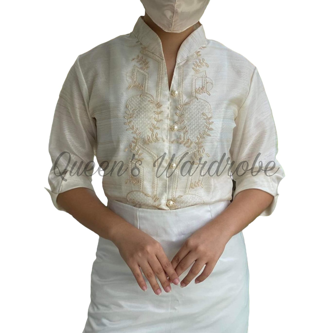 Ladies Barong Tagalog Three Fourth Sleeves Top With Assorted Design - Etsy
