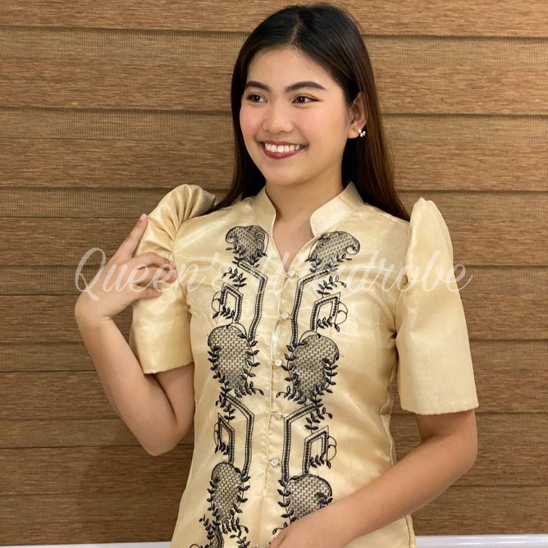 Filipiniana Barong Dress Computer Broidered Marian Design - Etsy