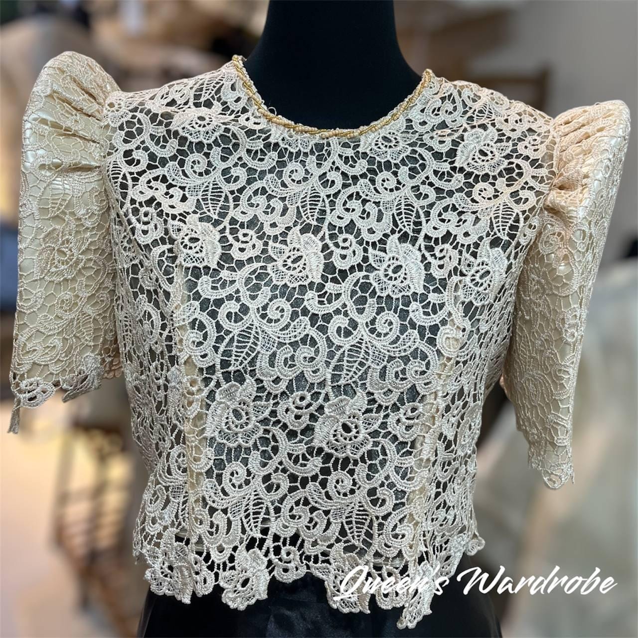 Prada Lace Filipiniana Cropped Top - Etsy