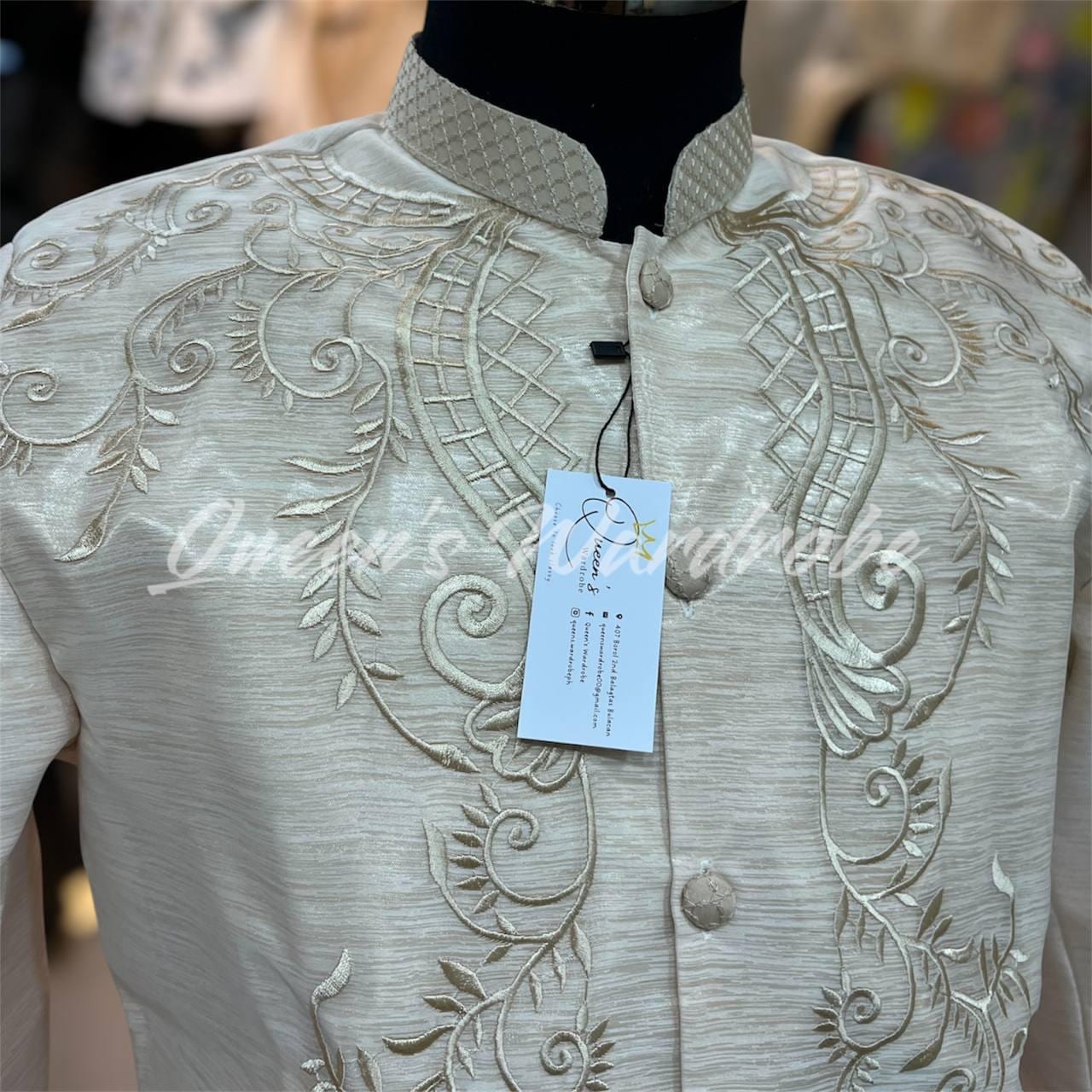 Coat Barong Tagalog Chinese Collar Full Design - Etsy