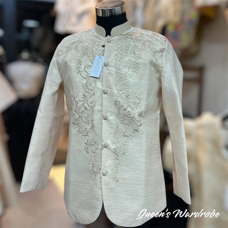 Coat Barong Tagalog Chinese Collar Full Design - Etsy