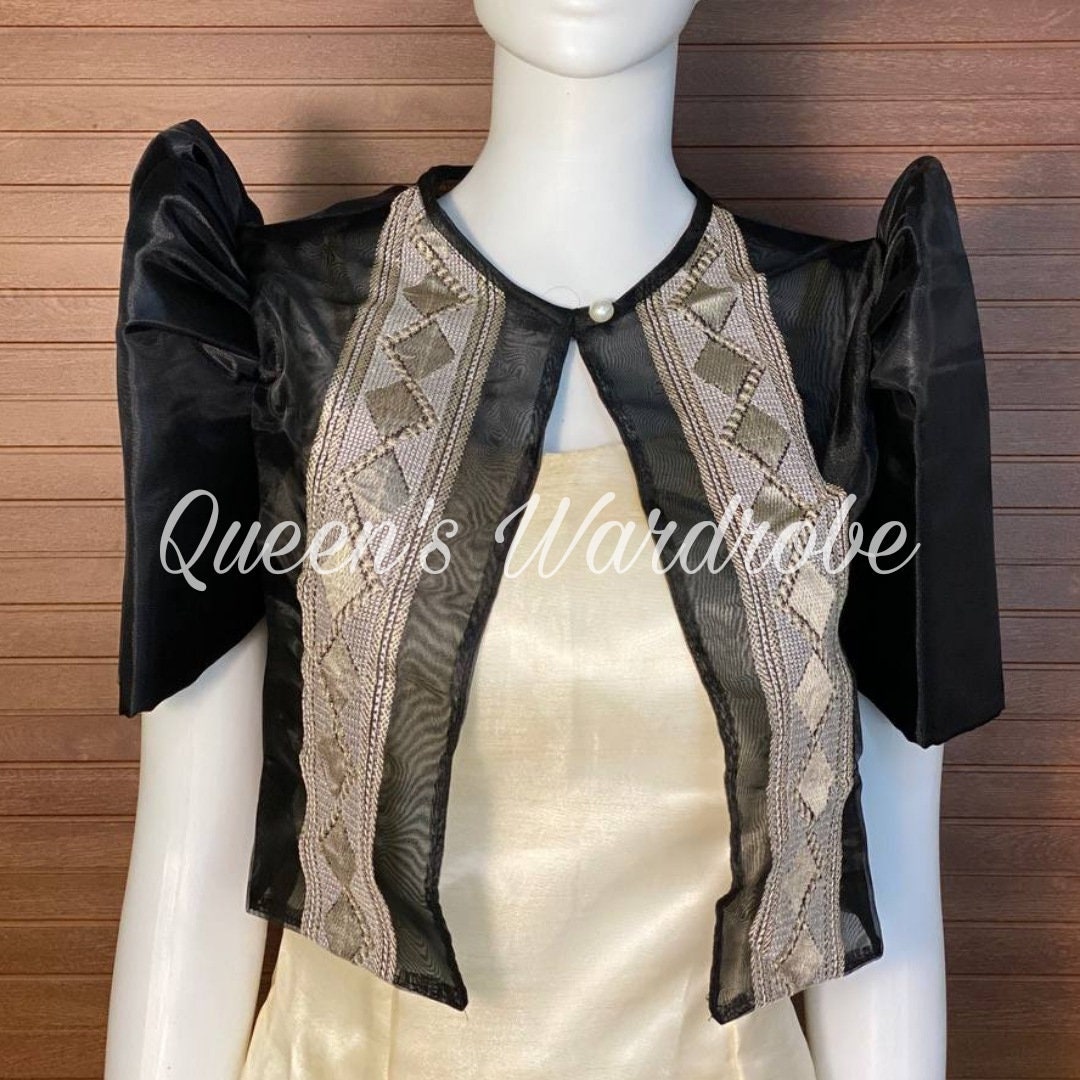 Filipiniana Bolero Top With Ethnic Design - Baliwag - Etsy