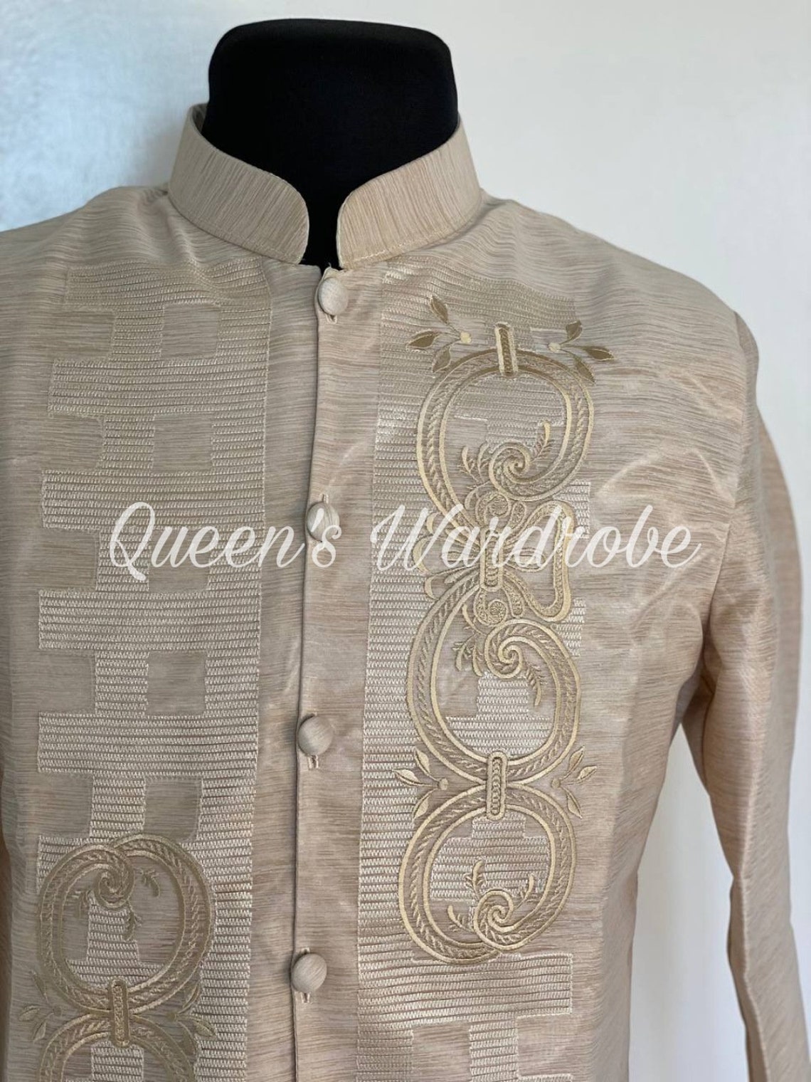 Coat Barong Tagalog Chinese Collar Edward Teng Design / Modern Filipino ...