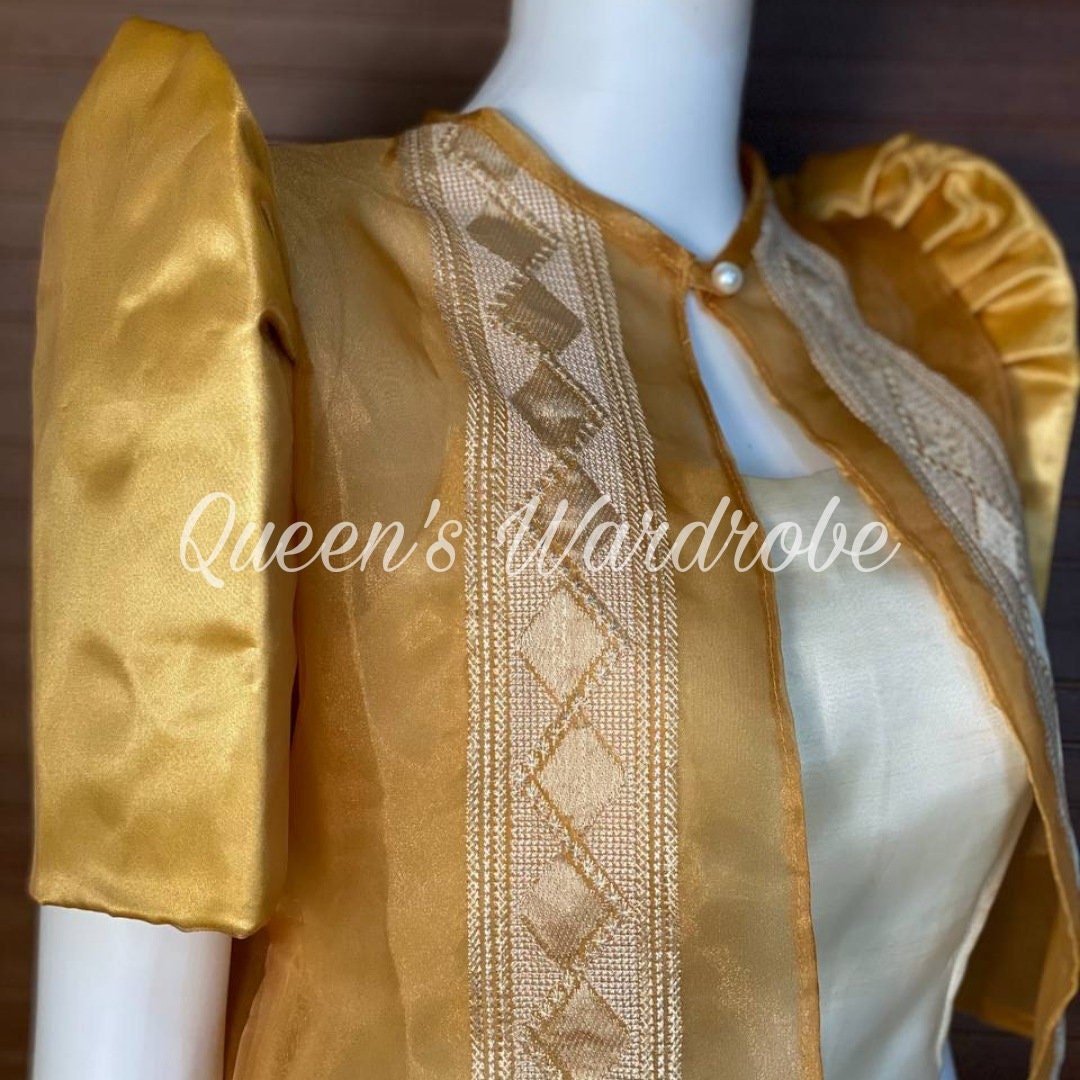 Filipiniana Bolero Top With Ethnic Design - Baliwag - Etsy