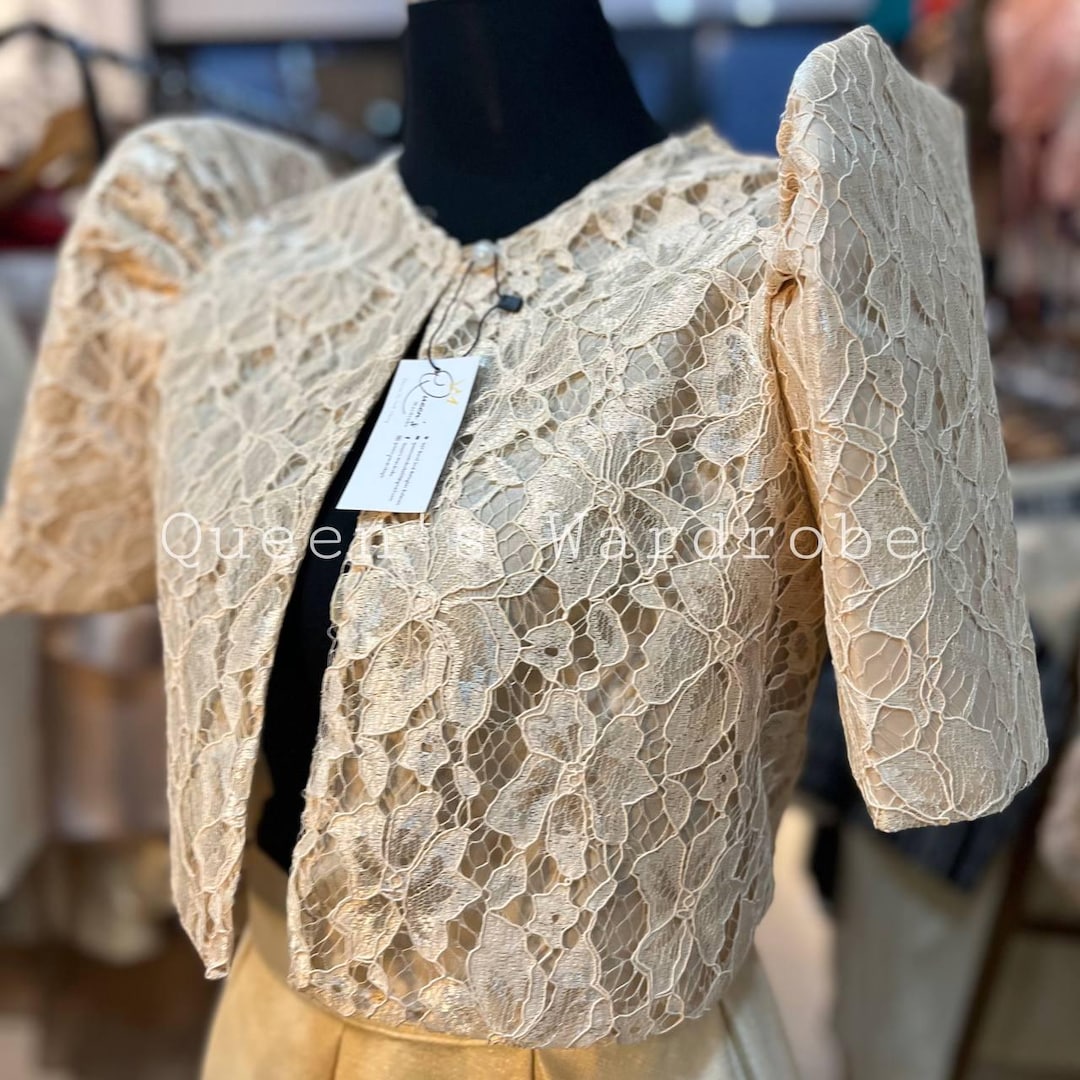 Full Lace Filipiniana Bolero: Traditional Filipino Fashion - Etsy