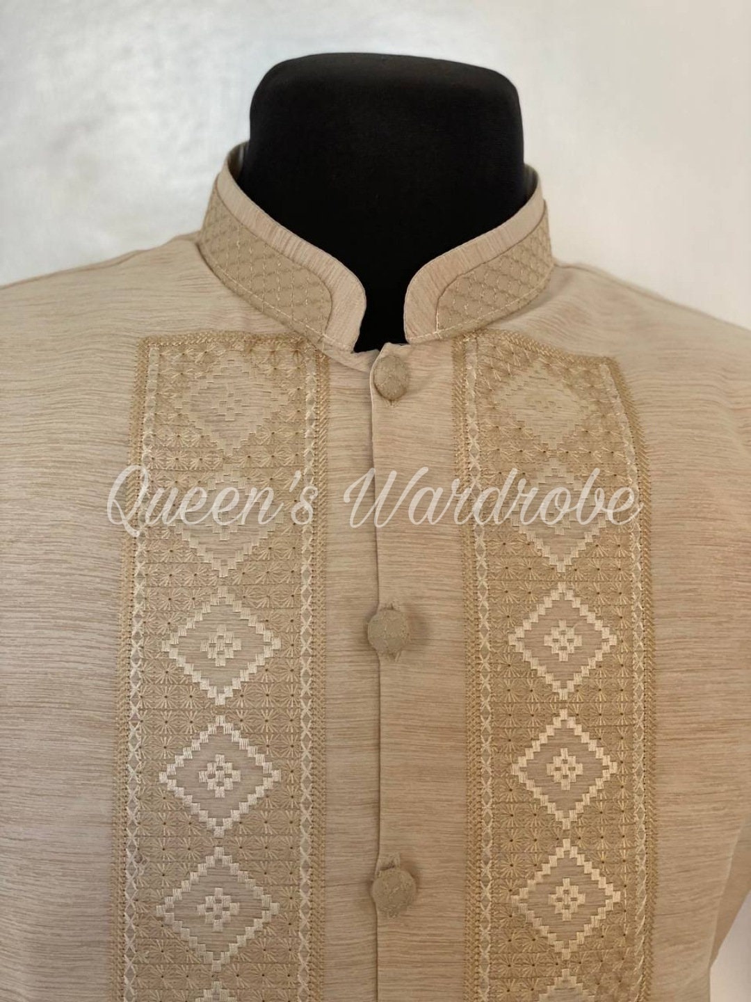 Coat Barong Tagalog Double Collar Ethnic Design / Modern Filipino ...