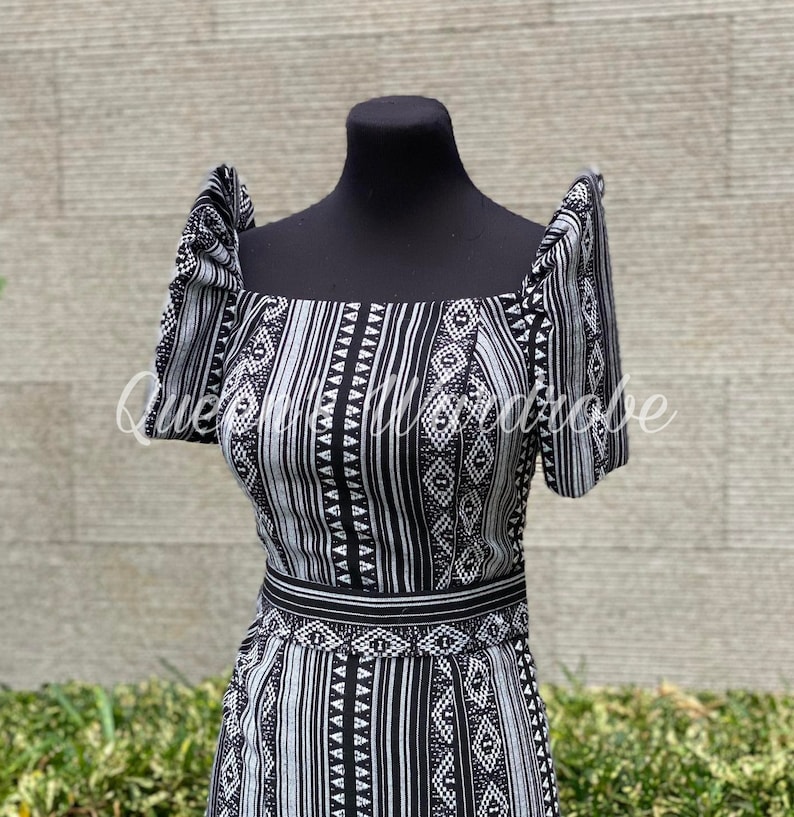 Inabel Filipiniana Serpentina Dress - Ethnic Design - Etsy