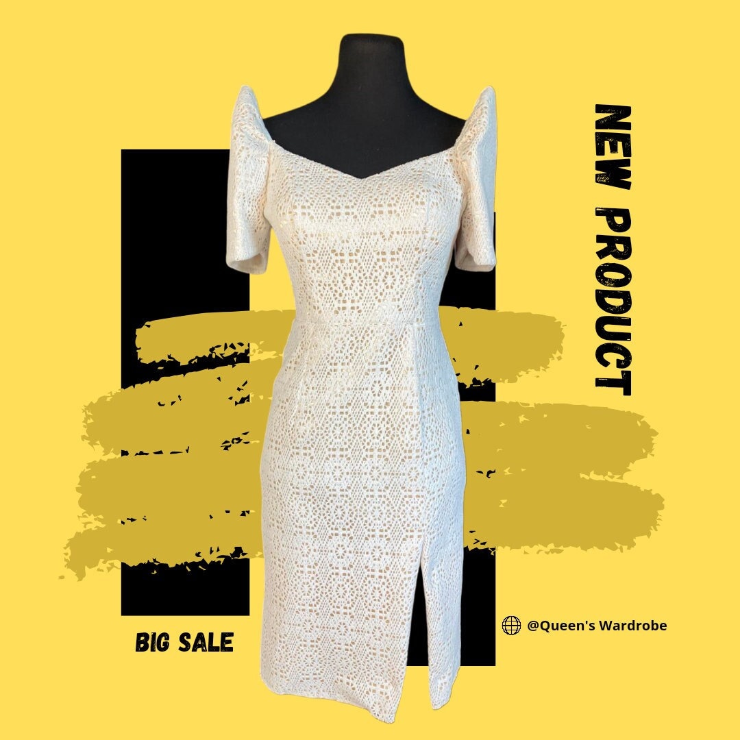 Filipiniana Butterfly Sleeve Dress With Slit - Etsy