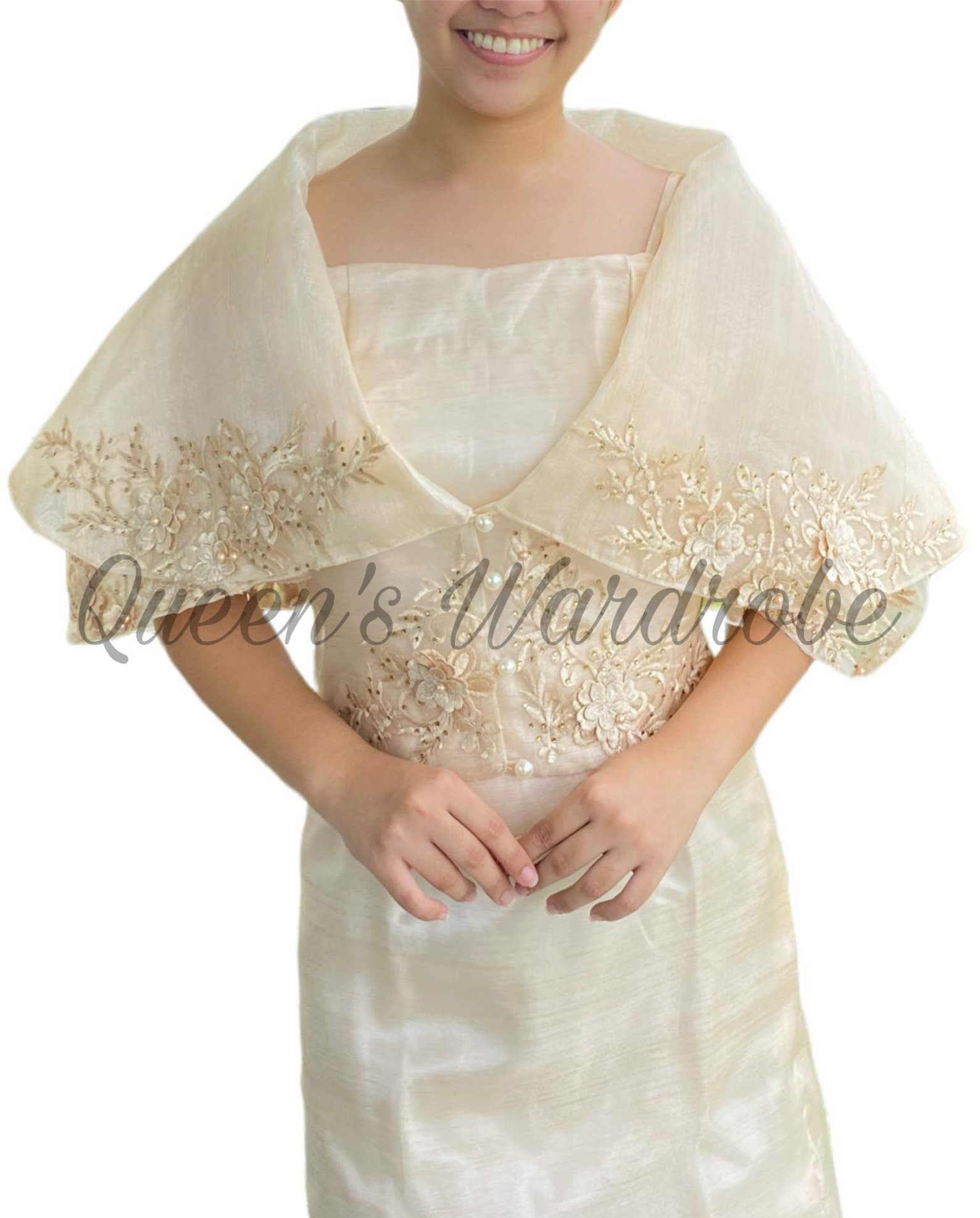 Traditional Filipiniana Maria Clara Alampay With Spaghetti Strap Inner ...