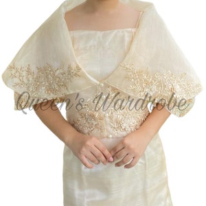 Traditional Filipiniana Maria Clara Alampay With Spaghetti Strap Inner ...