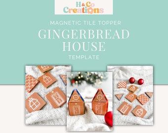 Christmas Magnetic Tile Stickers: Elf House Gingerbread (digital ...