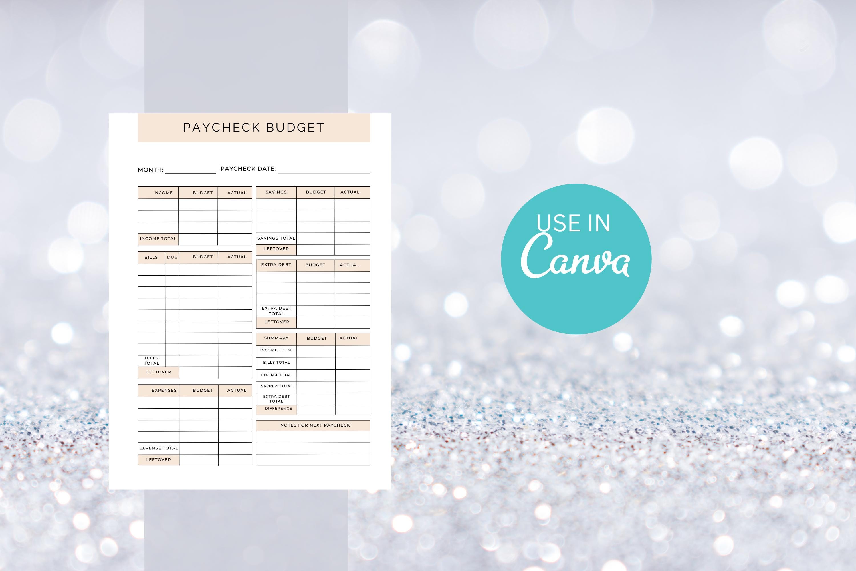 Minimalist Budget Template | Expense, Income, Savings, Debt Payoff ...