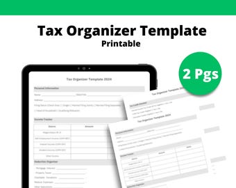 Minimalist Tax Organizer Template: Small Business Tax Deduction ...